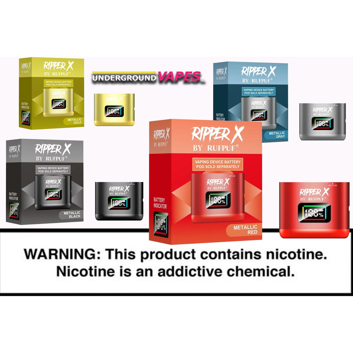 RIPPER X BATTERY COMPATIBLE WITH LEVEL X, DRIP'N LEVEL X , RIPPER X ...
